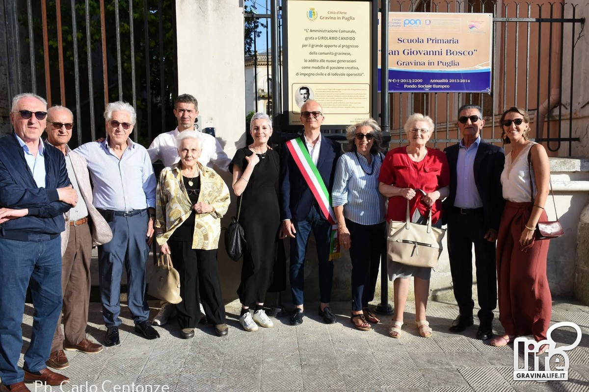 Gravina: Una targa per Girolamo Candido